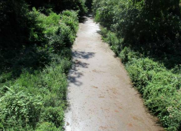 Savignano: il fiume Rubicone si è tinto ancora di marrone