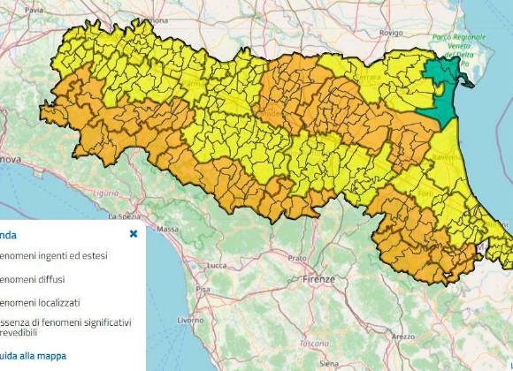 Nuova allerta meteo per piene dei fiumi, frane, temporali e vento